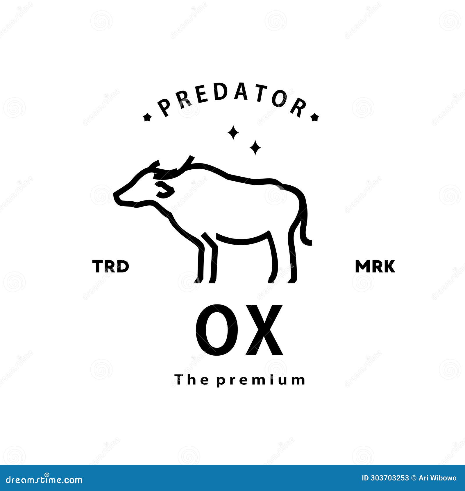 Vintage Retro Hipster Ox Logo Stock Vector - Illustration of longhorn ...