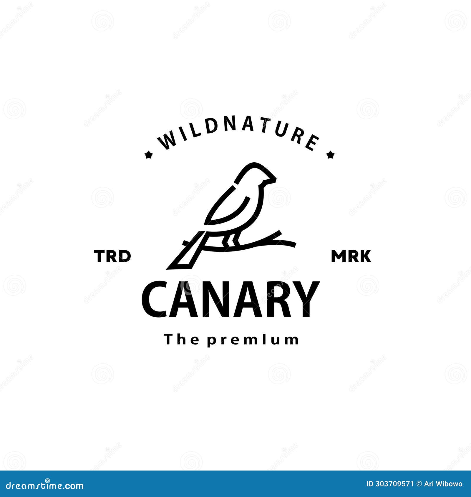 Vintage Retro Hipster Canary Logo Stock Vector - Illustration of bird ...