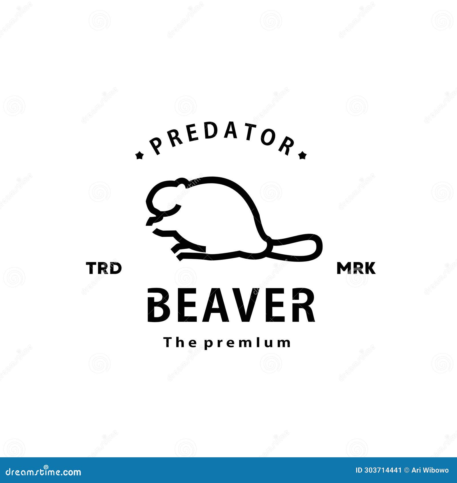Vintage Retro Hipster Beaver Logo Stock Vector - Illustration of mascot ...