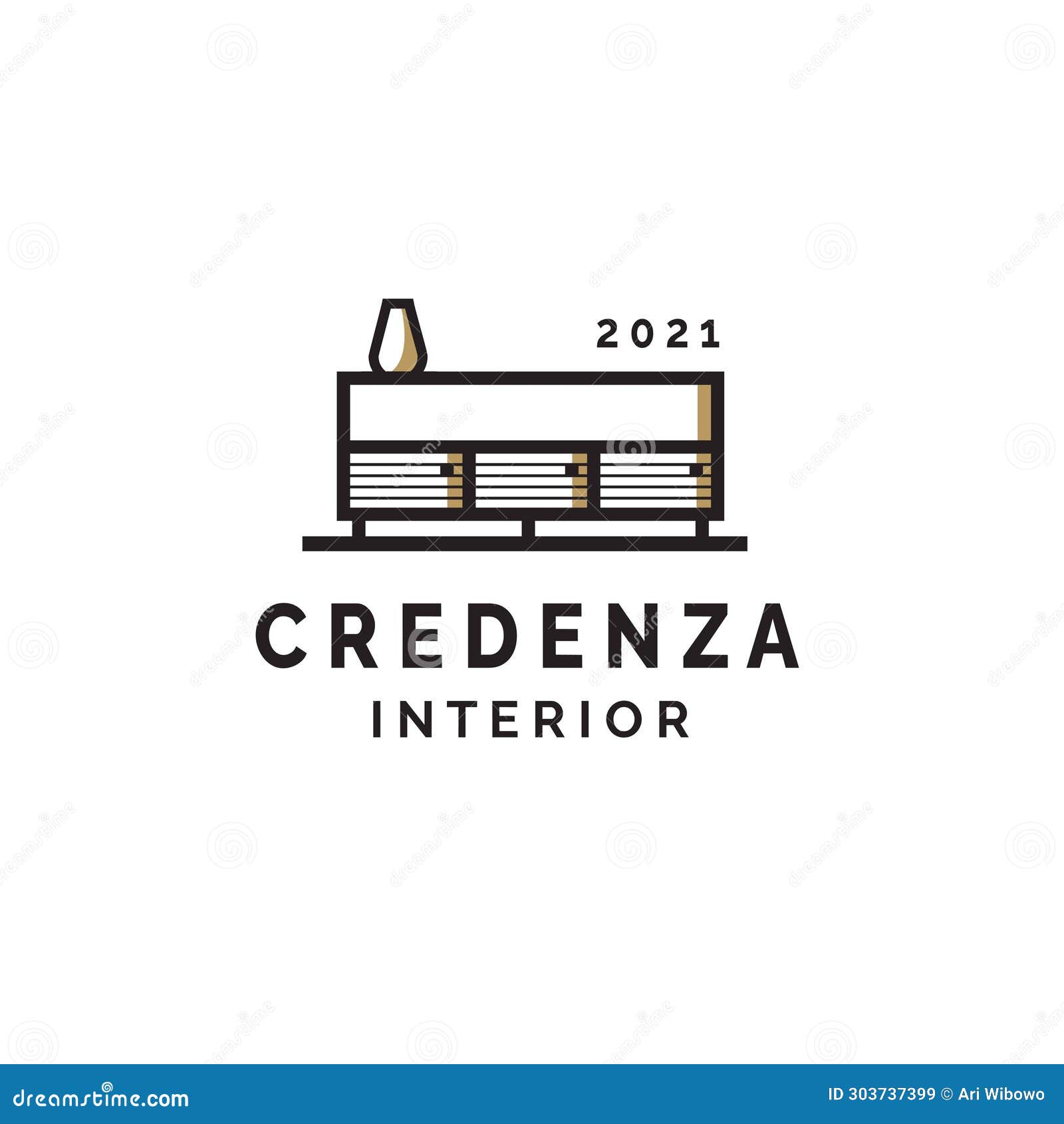 Credenza Home Furniture Logo Stock Vector - Illustration of classic ...