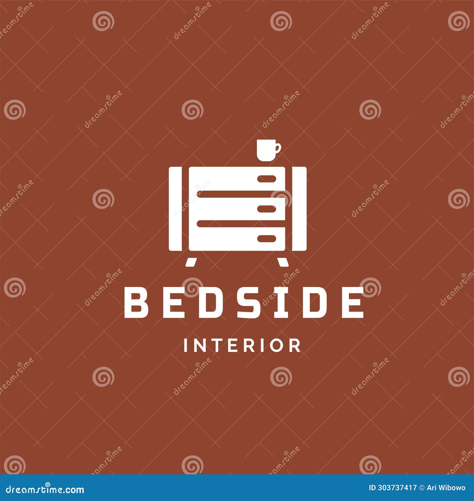Bedside Furniture Minimalist Logo Stock Vector - Illustration of ...