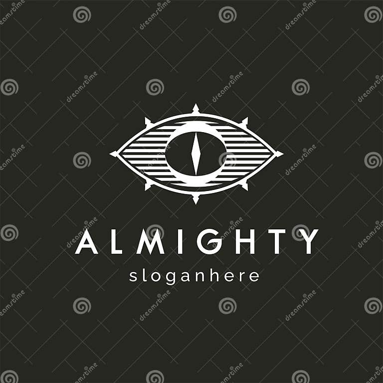 Almighty Eye Logo Icon Vector Stock Vector - Illustration of shape ...