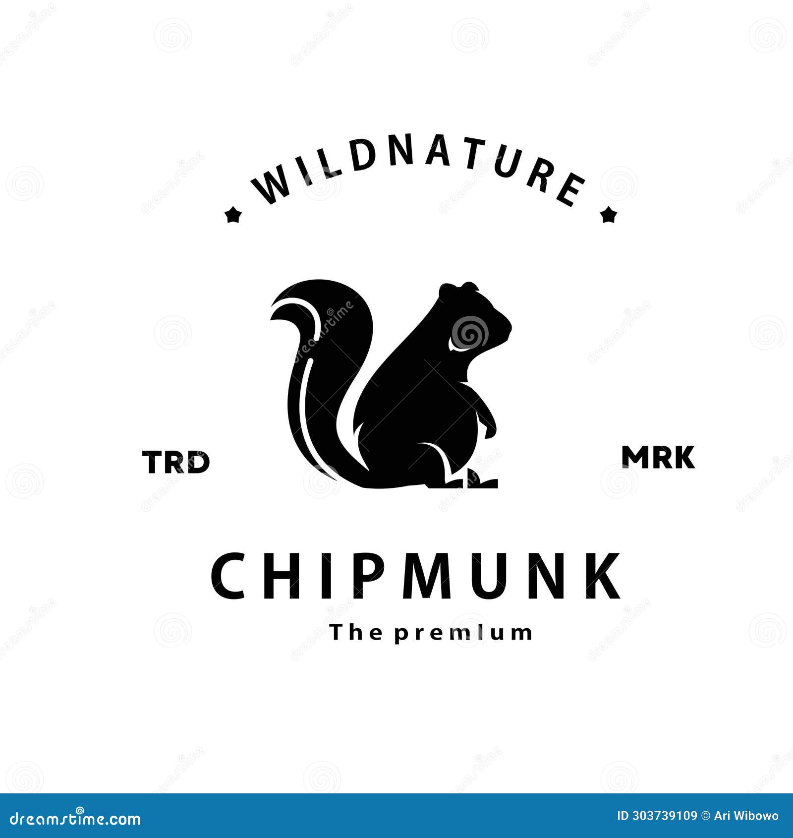 Vintage Retro Hipster Chipmunk Logo Stock Vector - Illustration of ...