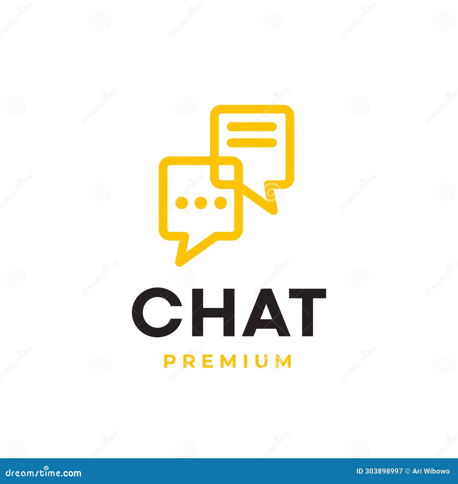 Chat bubble logo vector stock vector. Illustration of connection ...