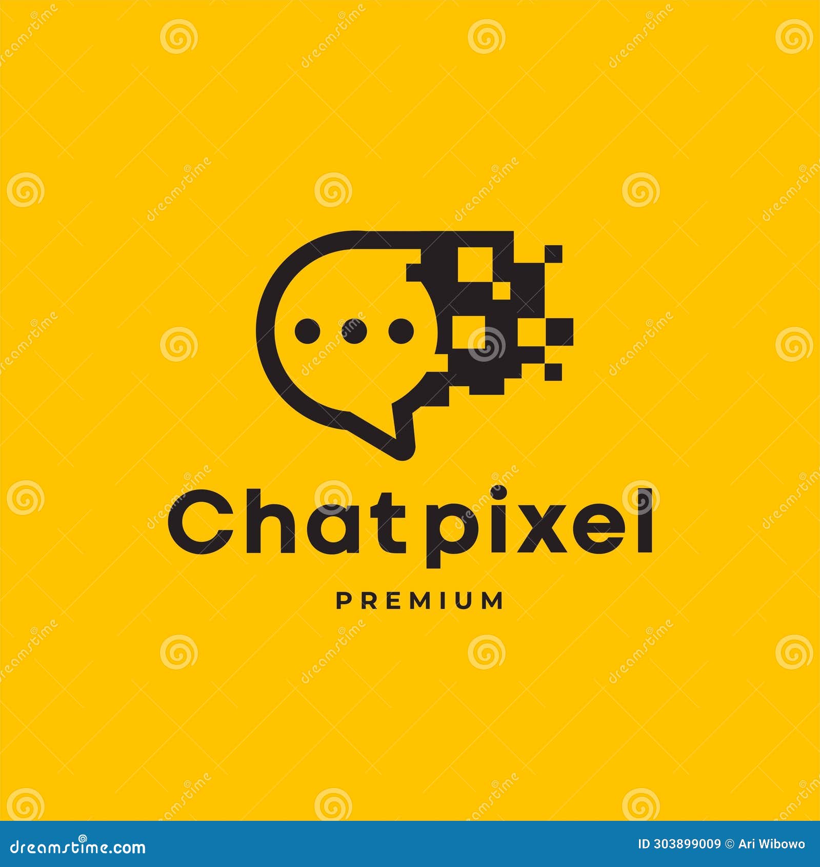 Chat Pixel, Dialog App Dialog Bubble Logo Stock Vector - Illustration ...