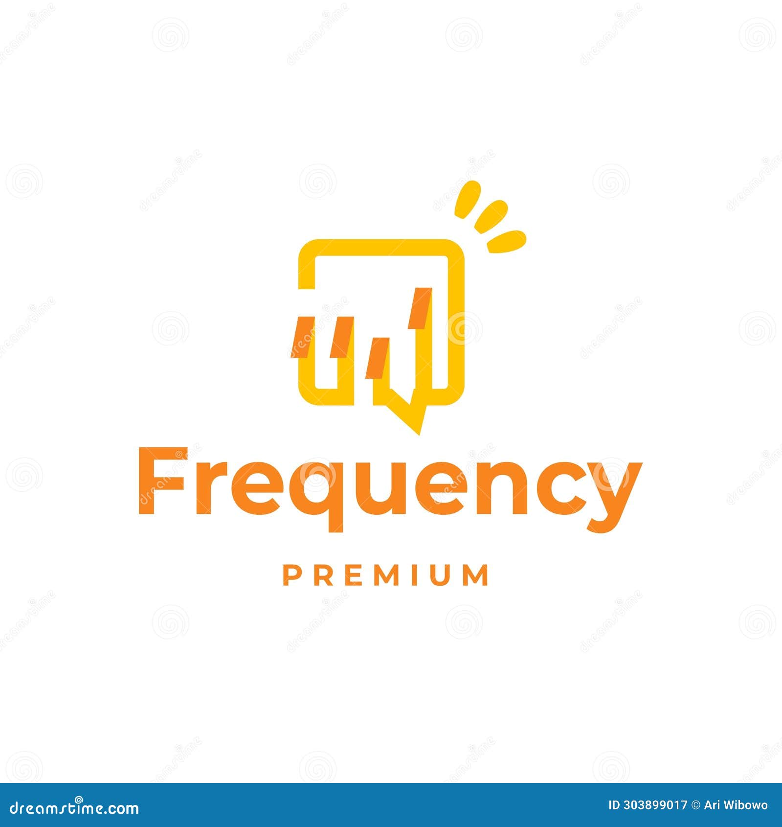 Frequency, Volume Dialog App Bubble Box Logo Stock Vector ...
