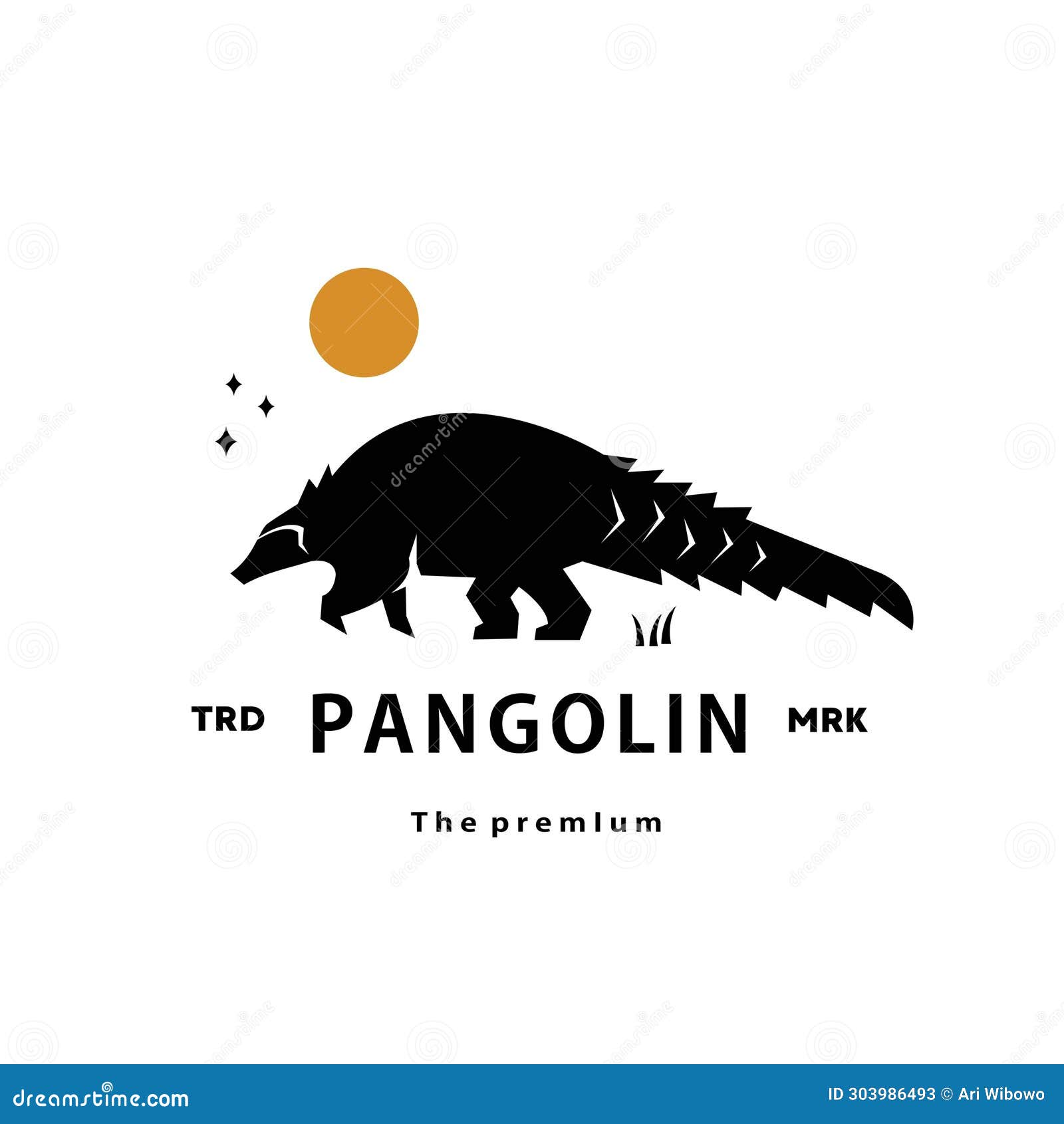 Pangolin Logo Vector Outline Silhouette Art Icon Stock Vector ...