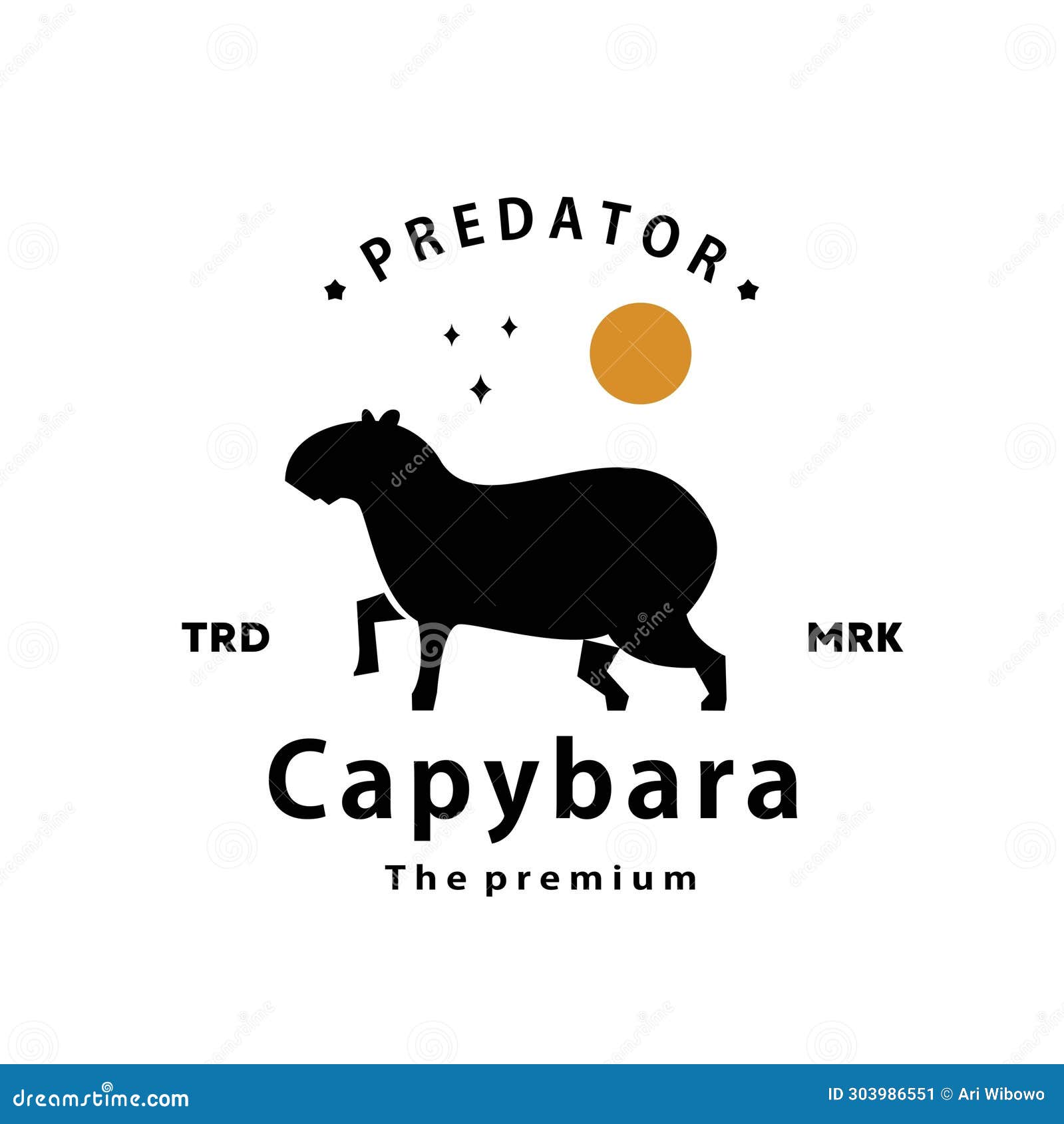 Capybara Logo Vector Outline Silhouette Art Icon | CartoonDealer.com ...