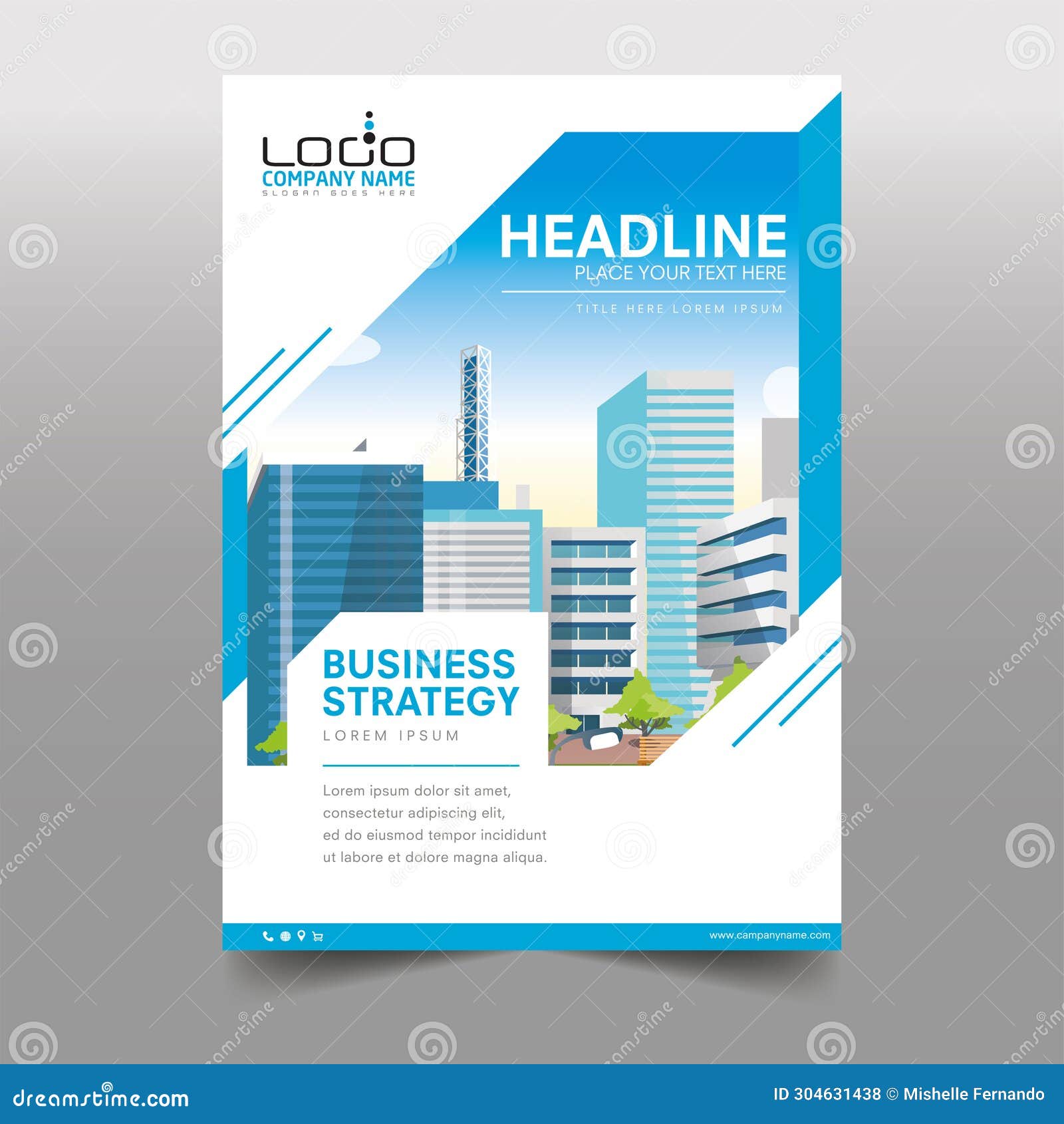 Building Brochure Design Illustrator Vector Stock Illustration ...