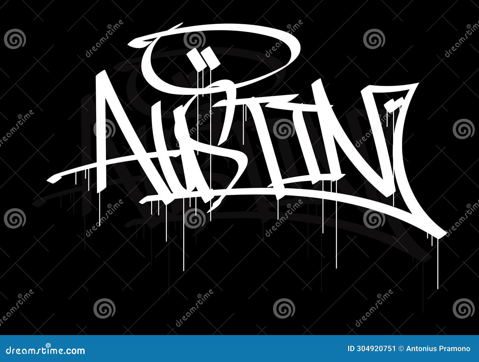 AUSTIN City Graffiti Tag Style Stock Vector - Illustration of style ...