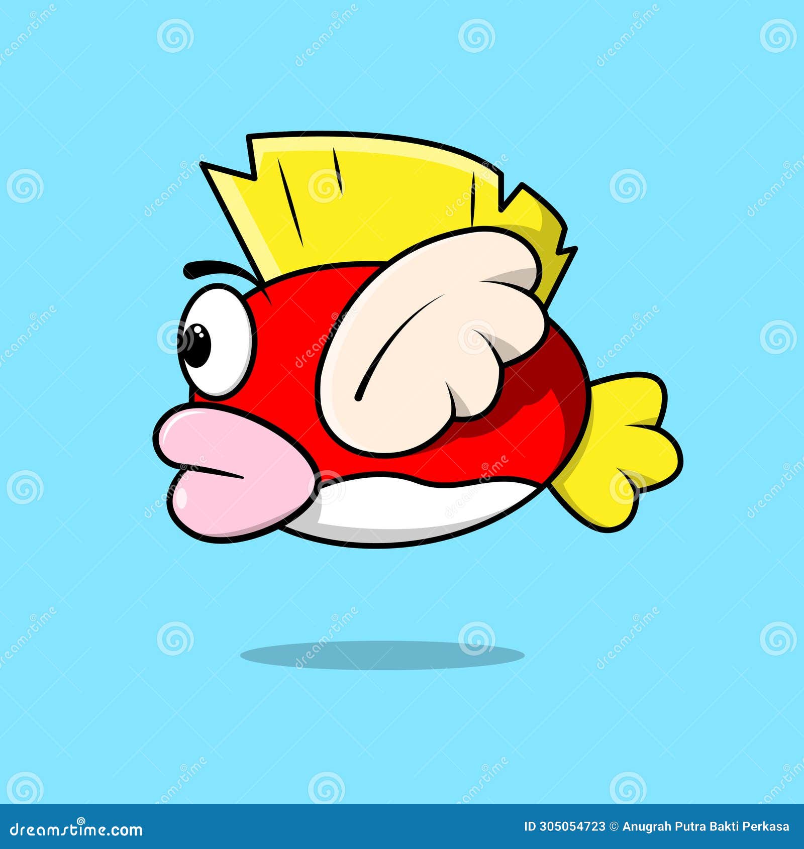 Flying Fish Game Enemy stock vector. Illustration of animals - 305054723