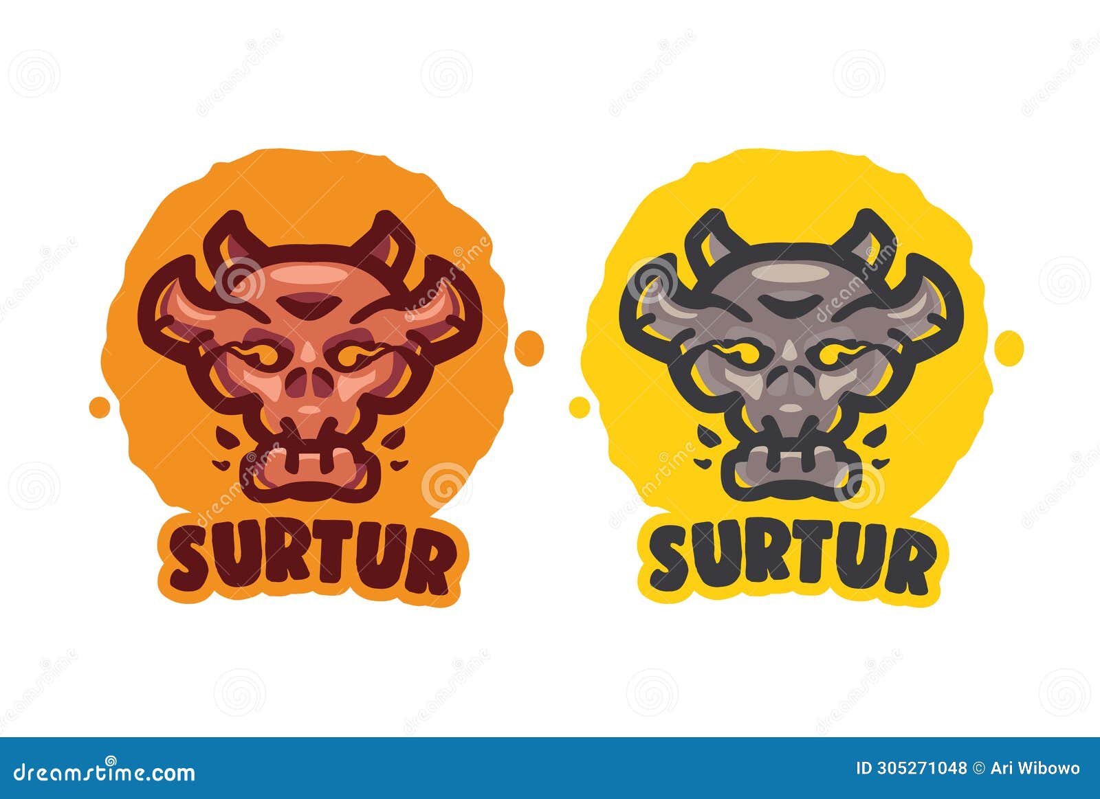 Sultur Skull Logo for Gaming Stock Vector - Illustration of game, team ...