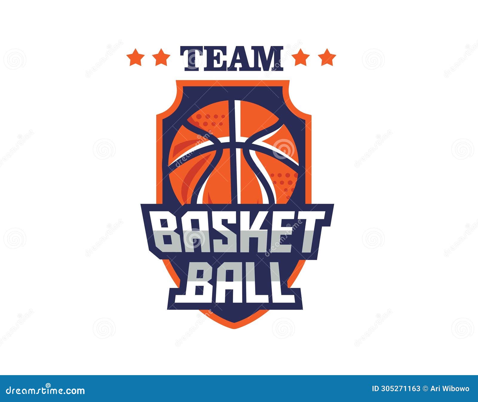 Minimalis Shield Basketball Ball Logo Stock Vector - Illustration of ...