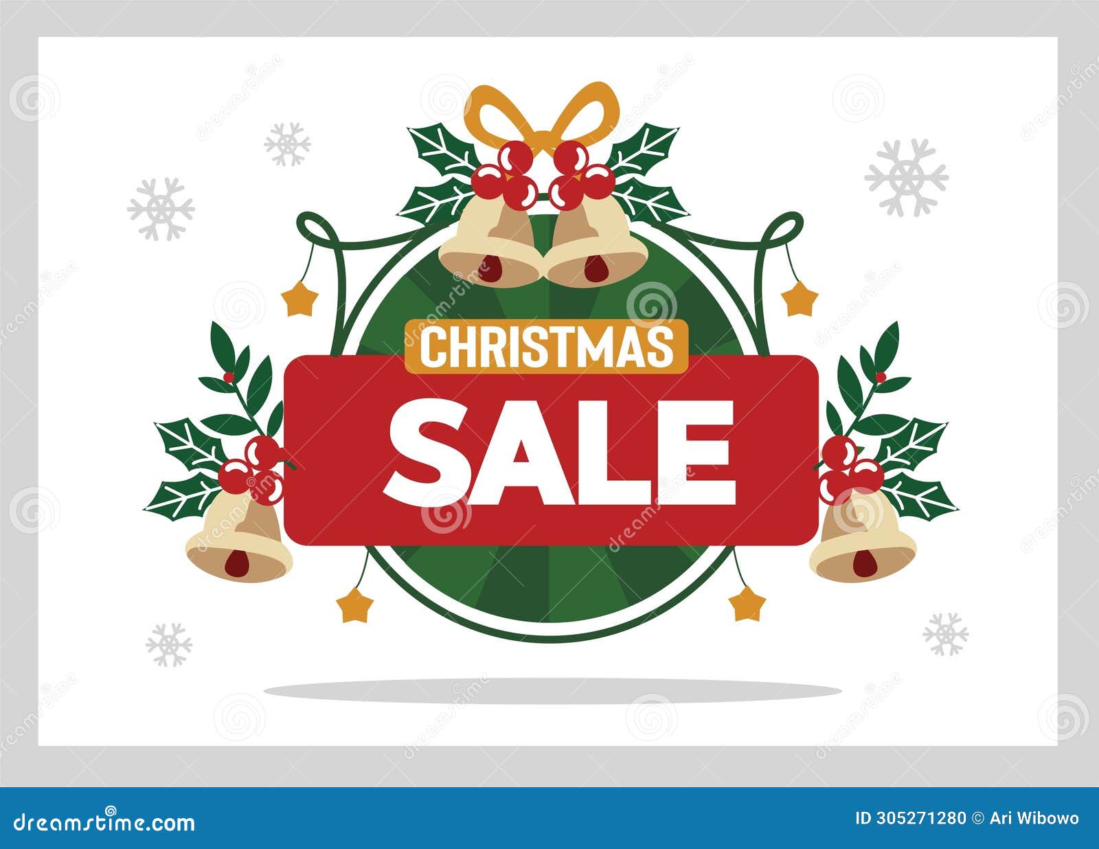 Christmas Sale Vector, Promotional Banner with Gifts and Decorations ...