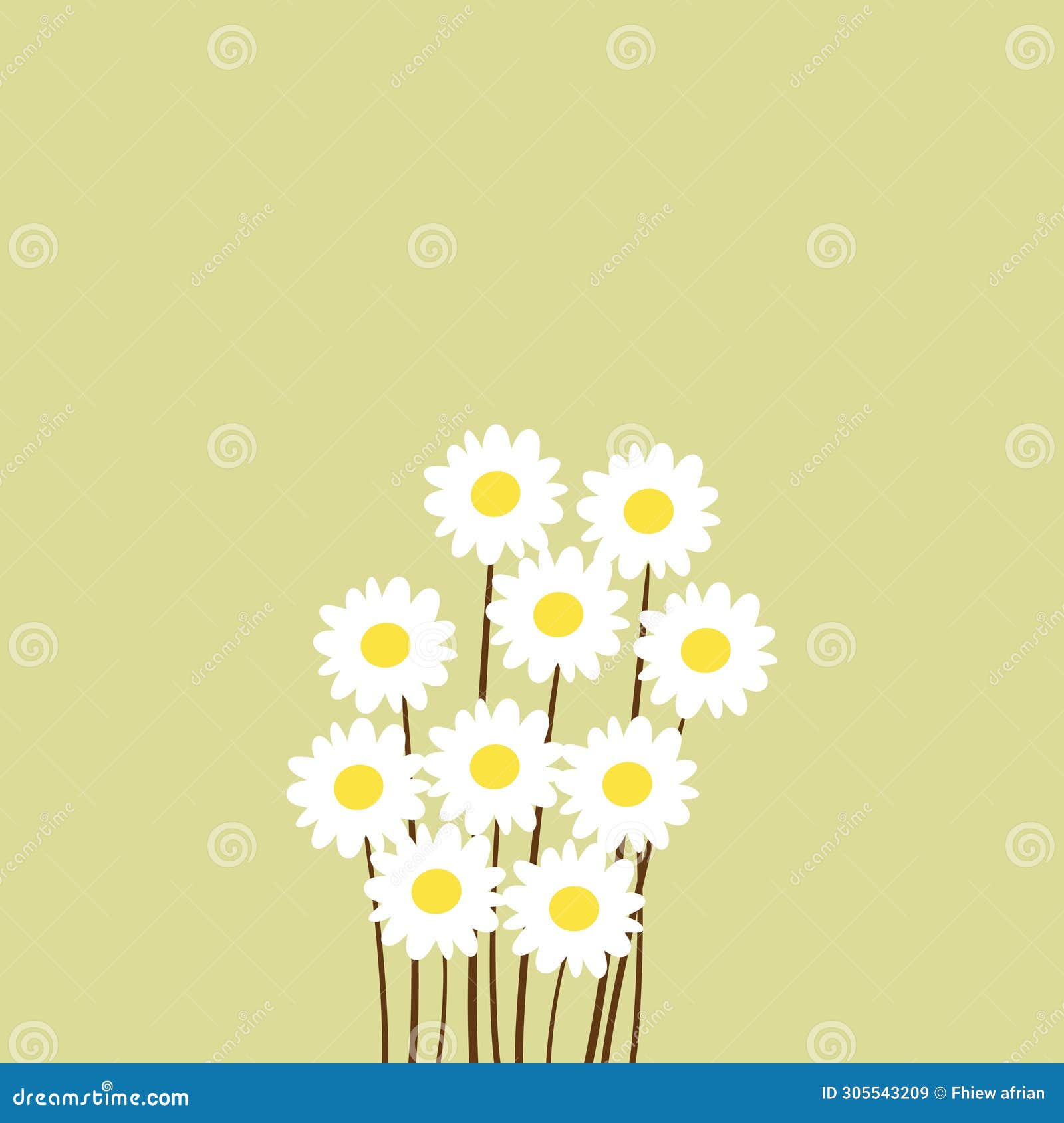 Illustration of White Kawaii Flowers with Cute Handwriting. Cute Flower ...