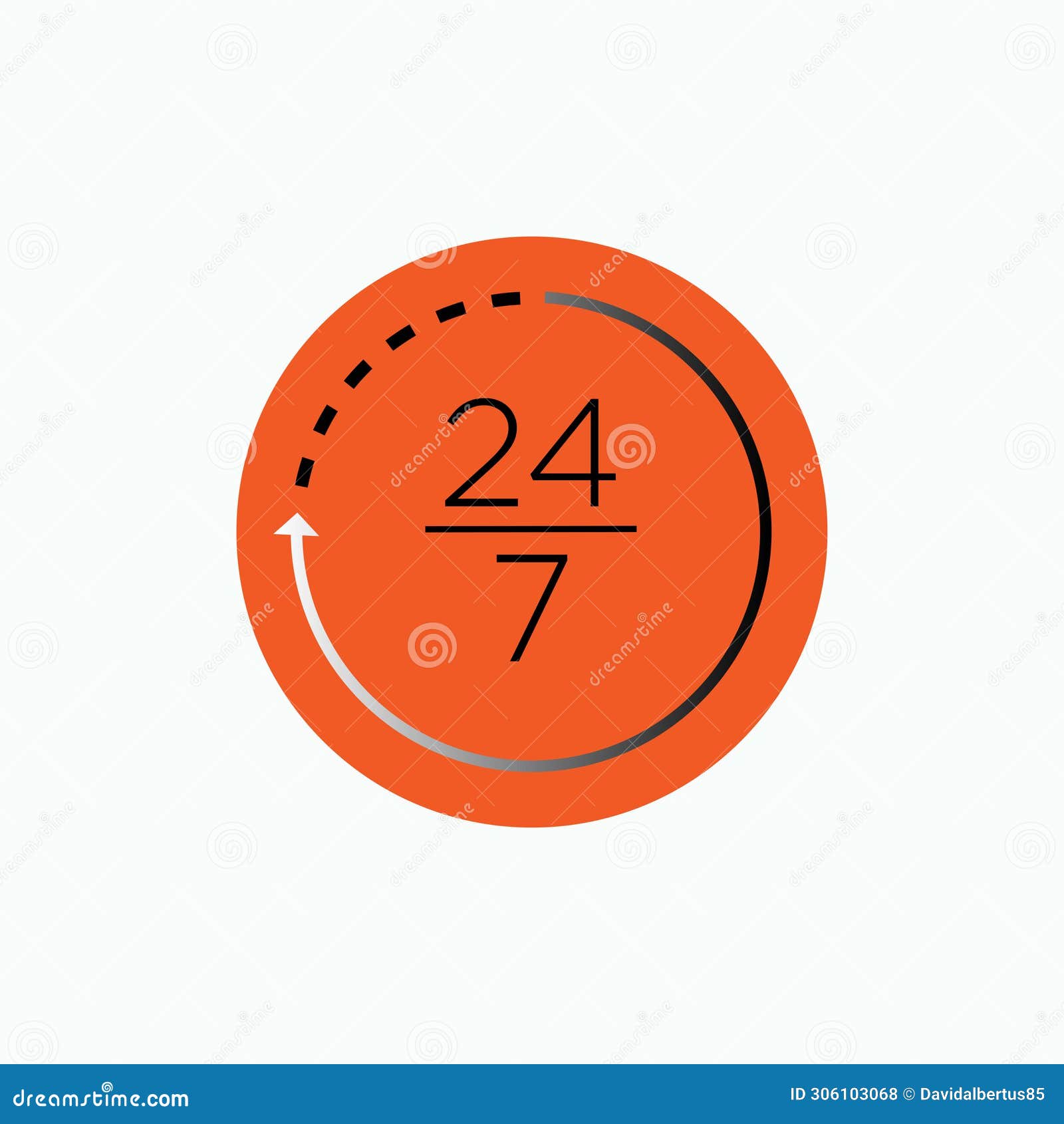 24 Hours Service Icon. Operational Time Symbol. Stock Illustration ...