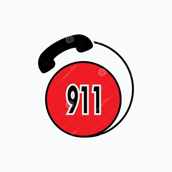 911 Emergency Call. Hotline Phone Number Symbol - Vector. Basic RGB ...