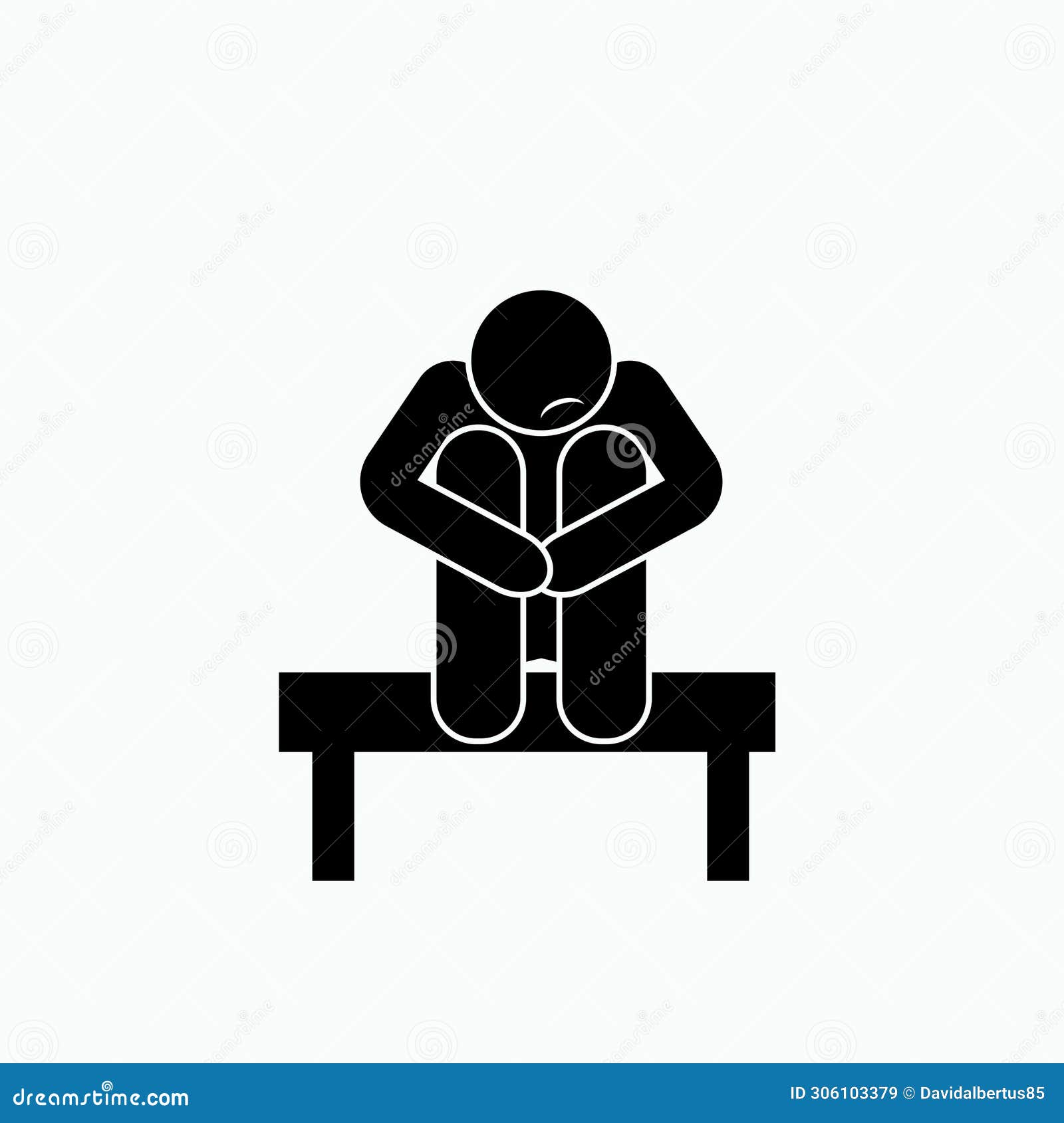 Alone Icon. Lonely Symbol - Vector. Basic RGB. Stock Illustration ...