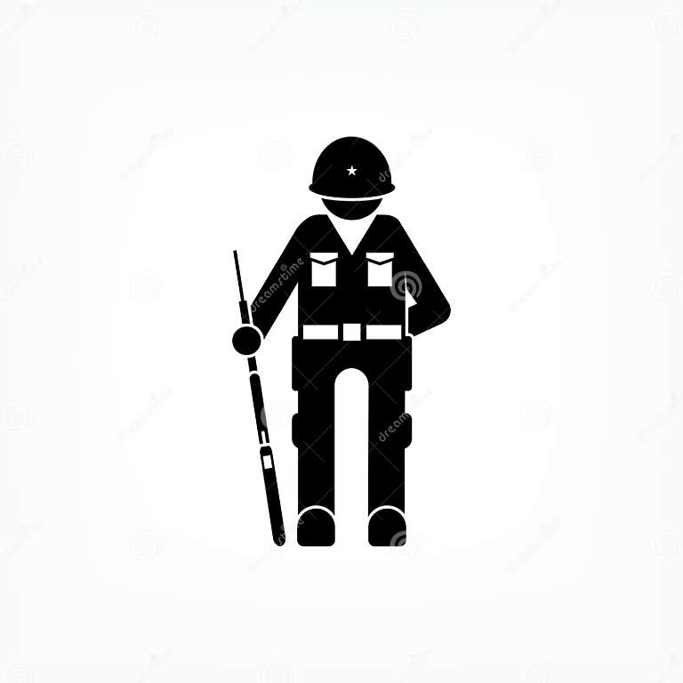 Army Icon. Troops, Guard. Soldier Symbol Stock Illustration ...