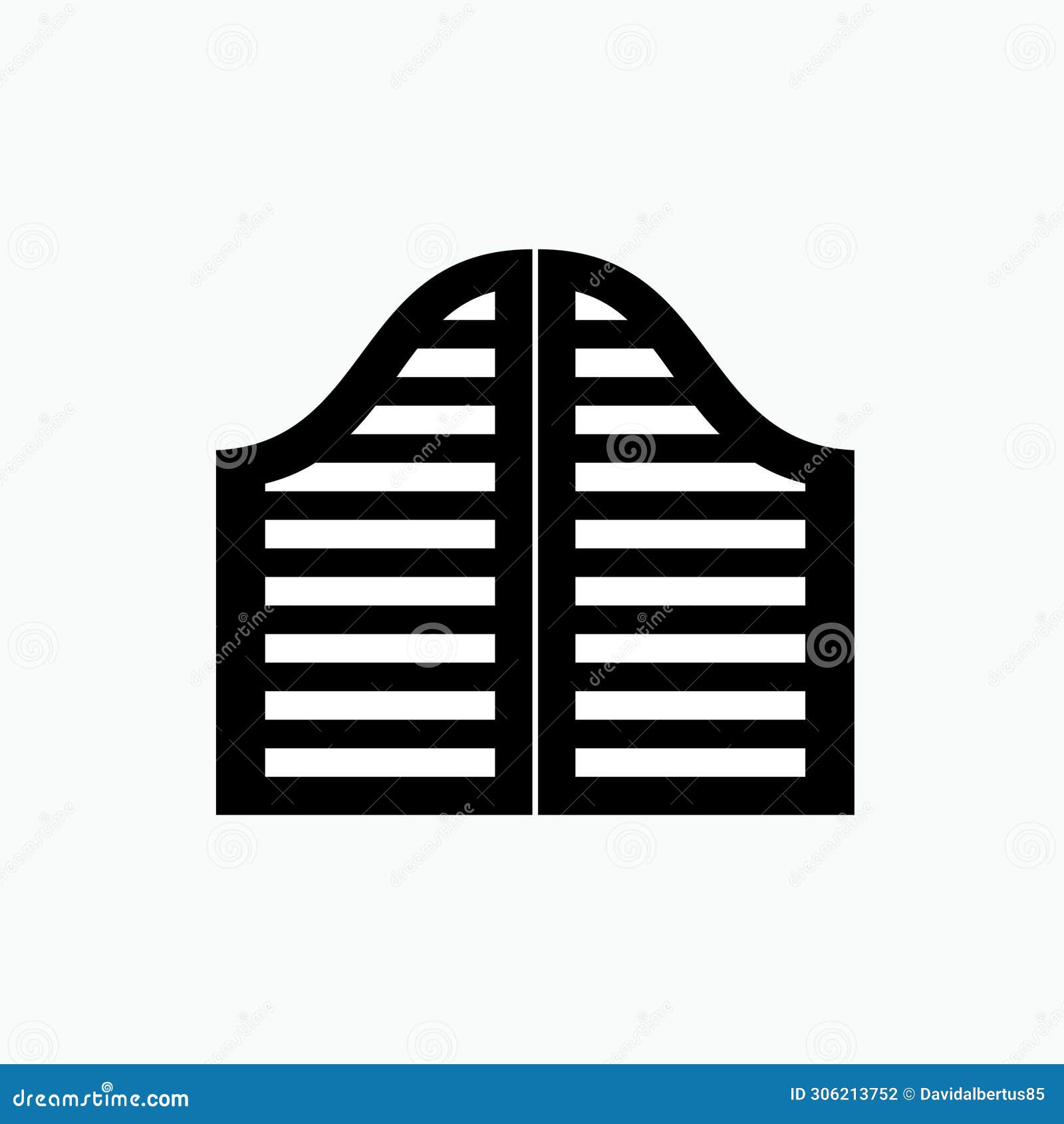 Bar Door Icon. Western Architecture Element. Cowboy Door Style Stock ...