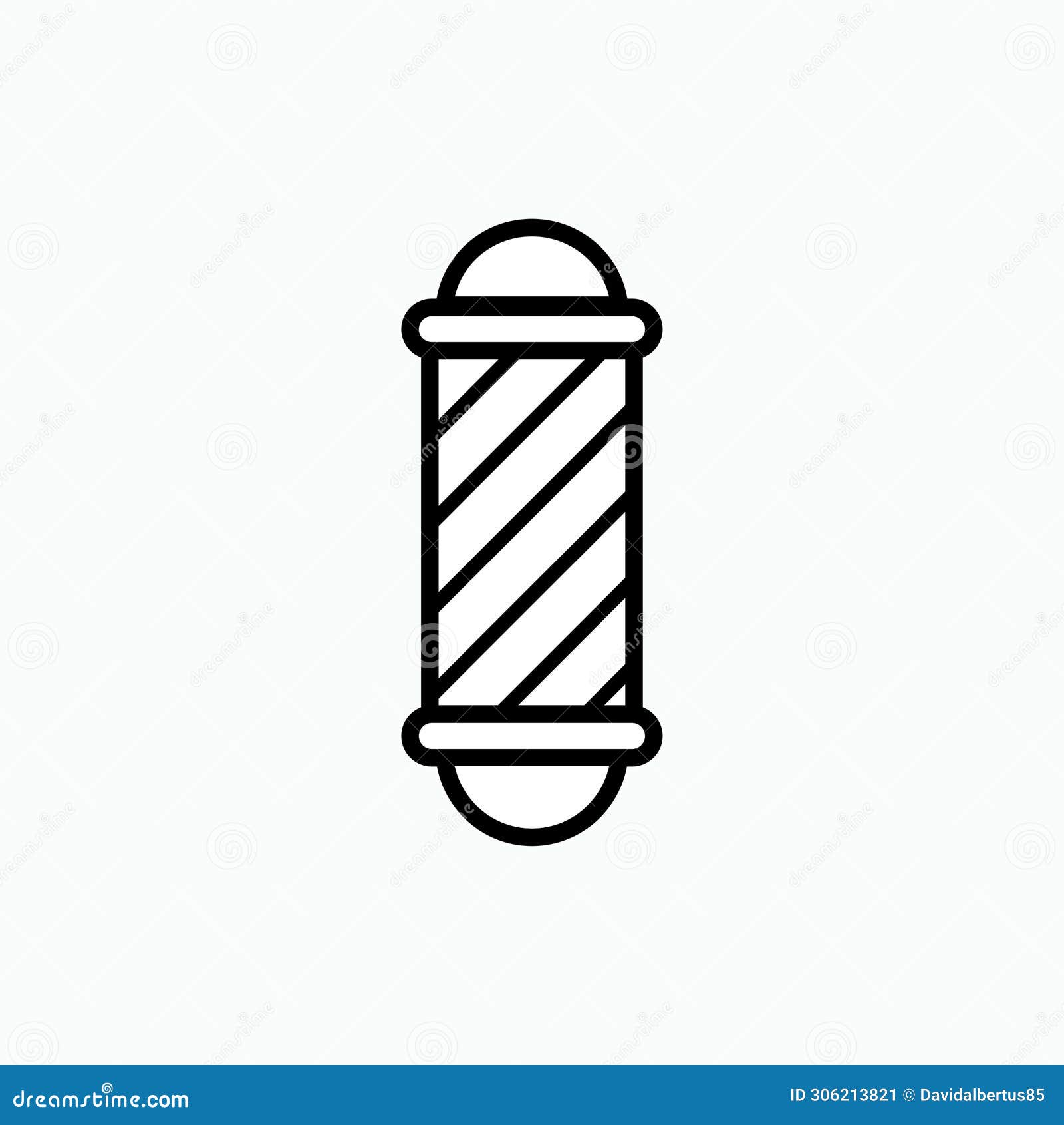 Barber Pole Icon. Salon, Haircut Studio, Barbershop Symbol. Basic RGB. Stock Illustration ...