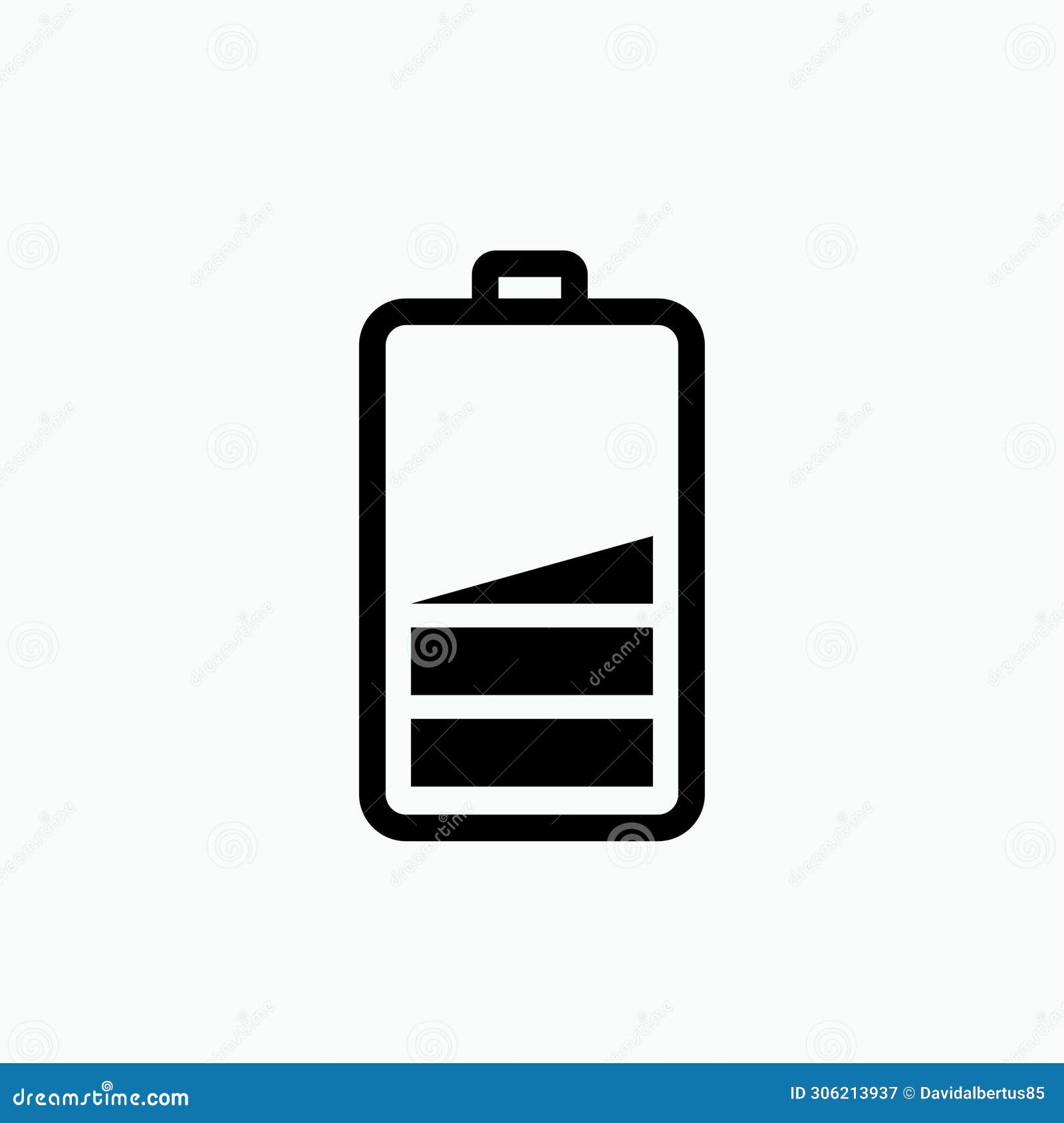 Battery Icon. Half Power, Moiety Energy Symbol. Basic RGB. Stock ...