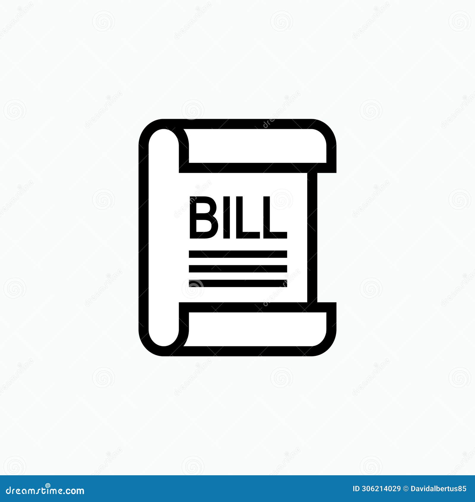 Bill Icon. Invoice, Payment Amount Symbol - Vector. Basic RGB. Stock ...