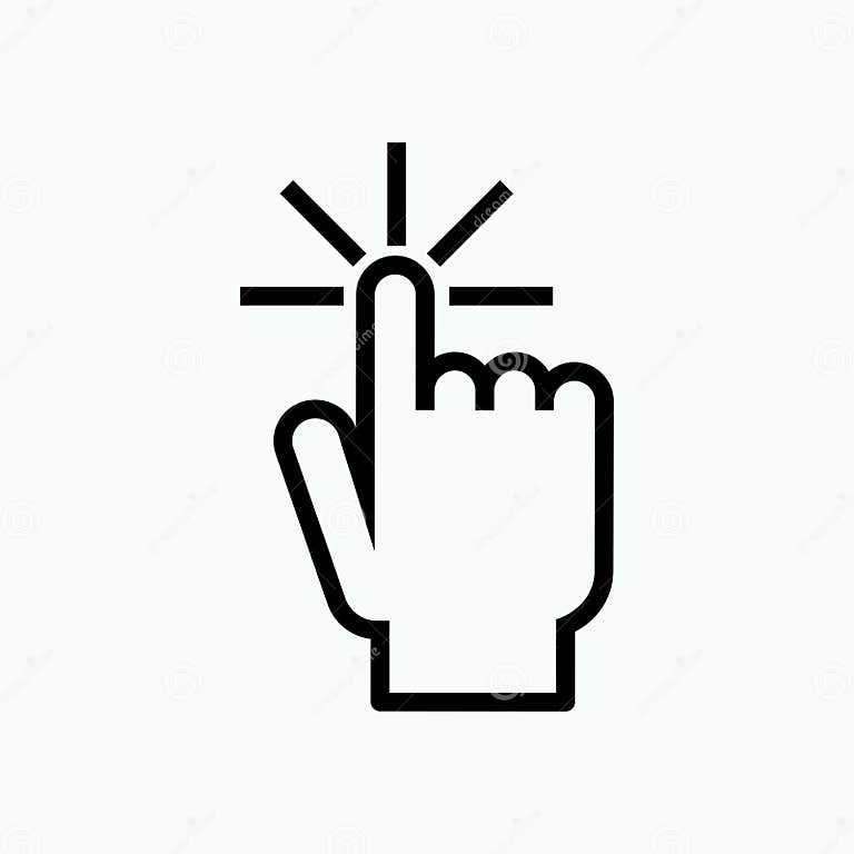 Click Icon. Cursor, Pointer Symbol - Vector. Basic RGB. Stock ...