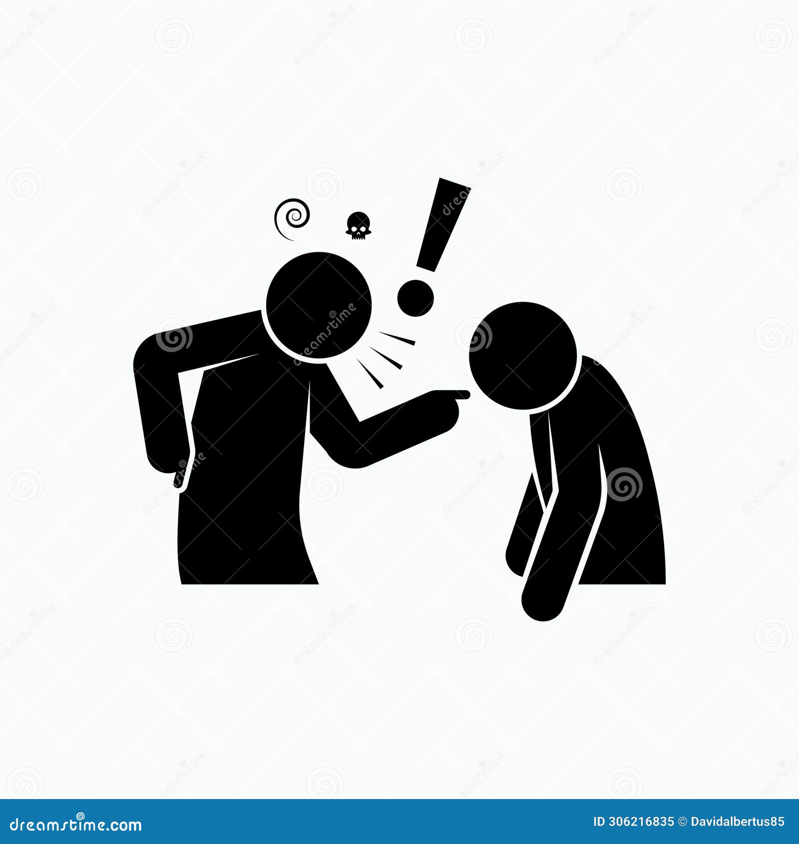 Bully Icon. Grumpy or Angry, Bad Character Symbol - Vector. Basic RGB ...