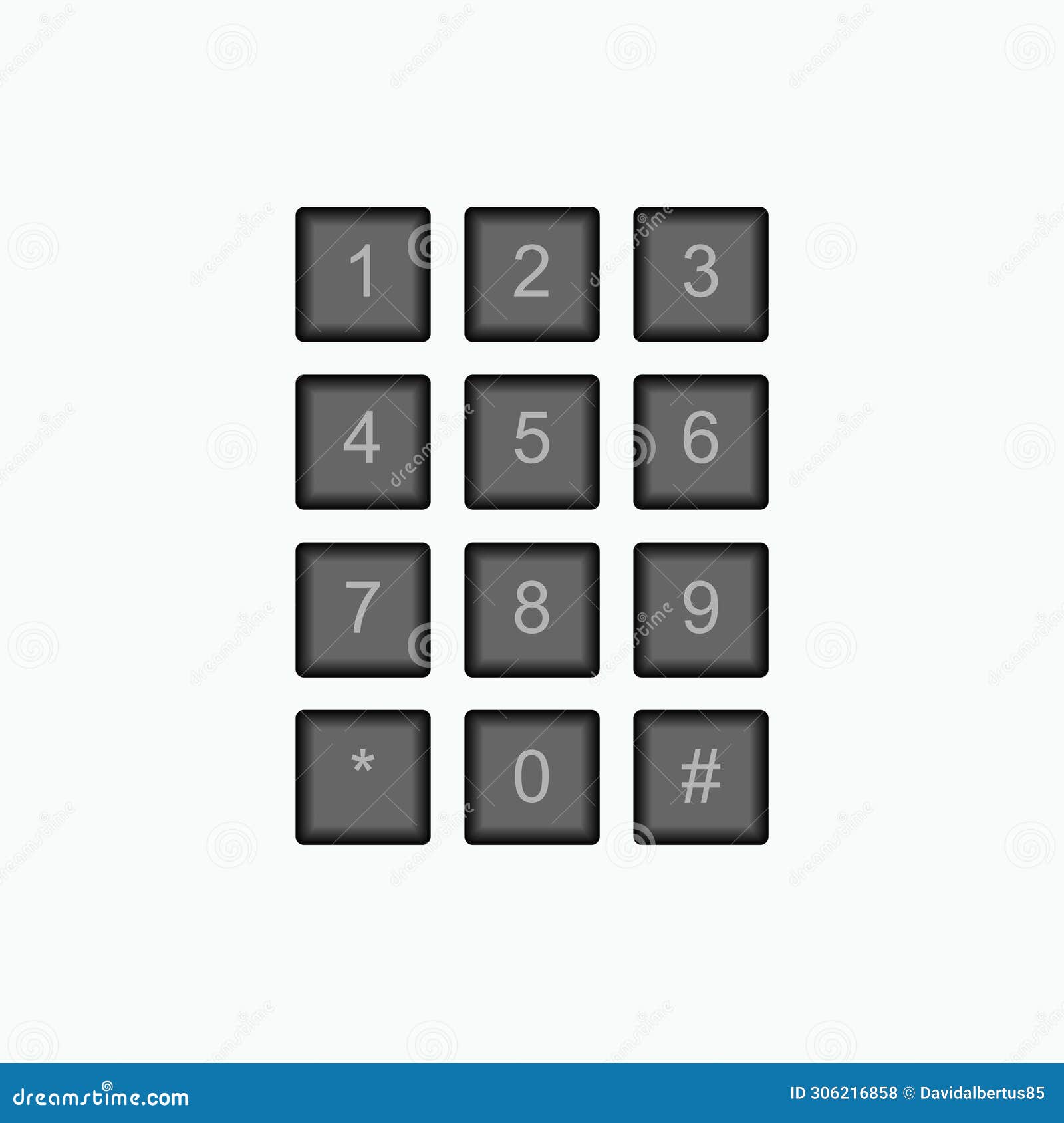 Dial Icon. Number, Keypads for Call, Phone, Communication DeviceBasic ...