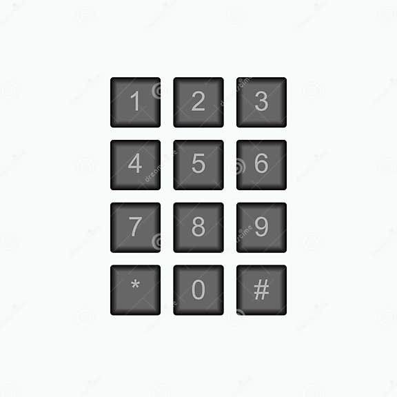Dial Icon. Number, Keypads for Call, Phone, Communication DeviceBasic RGB Stock Illustration ...