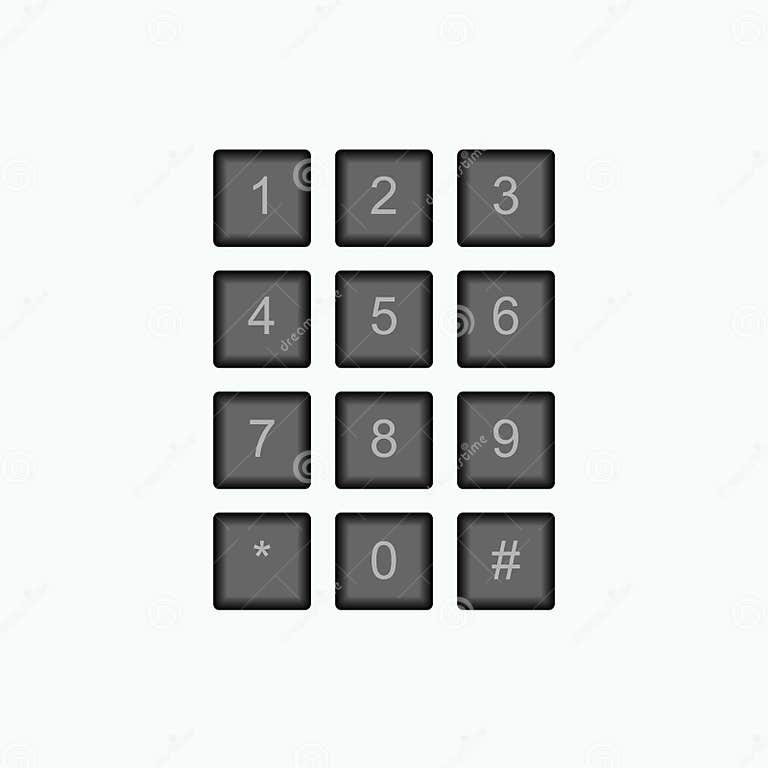 Dial Icon. Number, Keypads for Call, Phone, Communication DeviceBasic RGB Stock Illustration ...