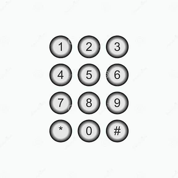 Dial Icon. Number, Keypads for Call, Phone, Communication Device.Basic ...