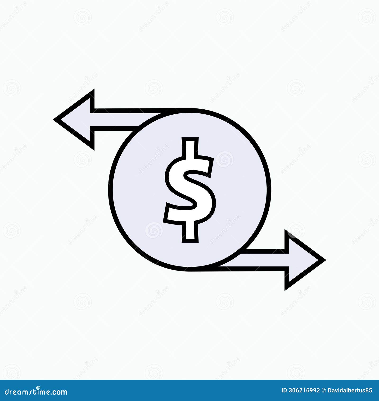 Cash Flow Icon. Symbol Spreading Currency. Basic RGB. Stock ...