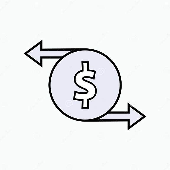 Cash Flow Icon. Symbol Spreading Currency. Basic RGB. Stock ...