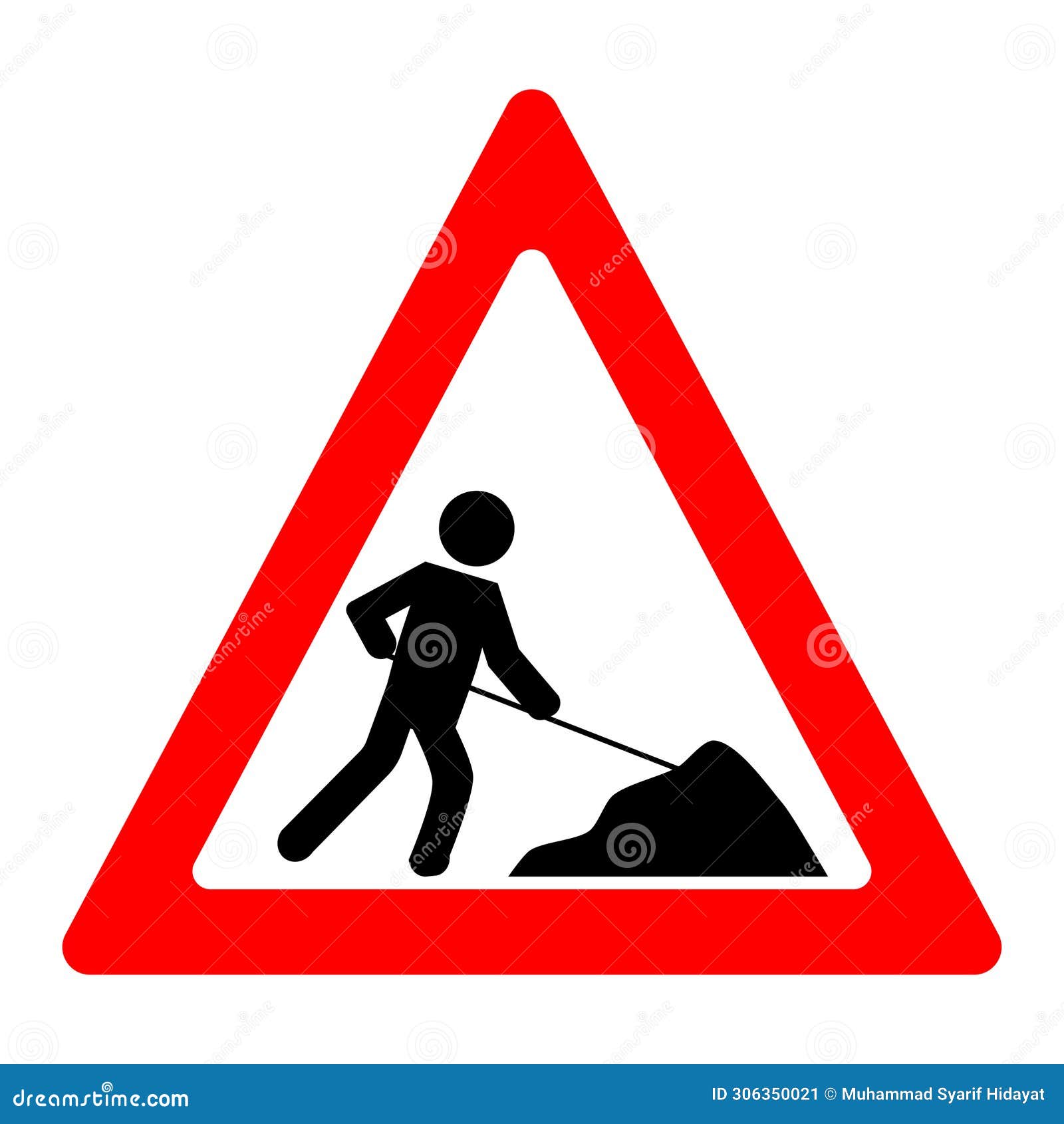 Man at work sign stock illustration. Illustration of number - 306350021