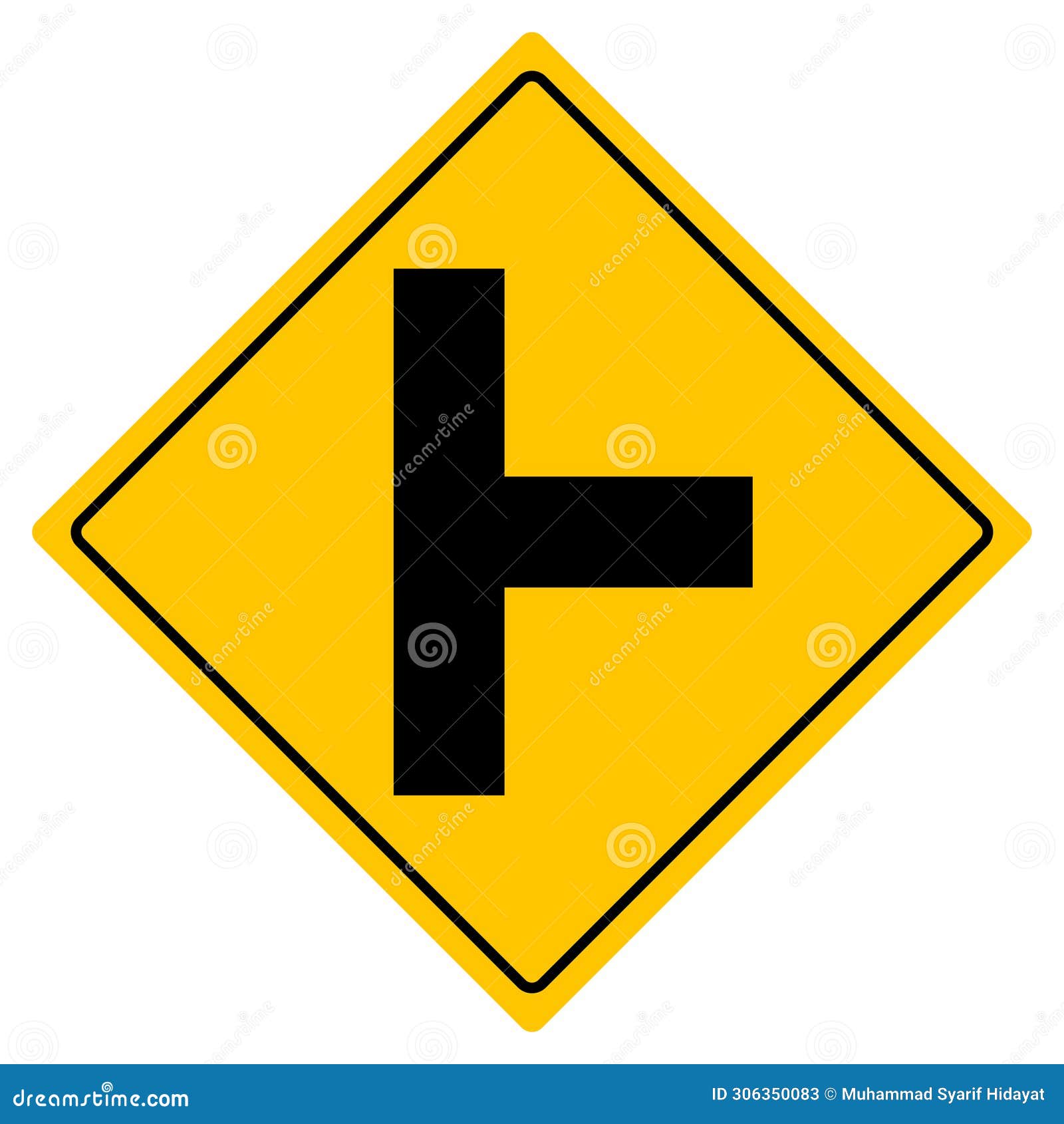 Side road right sign stock illustration. Illustration of undefined ...