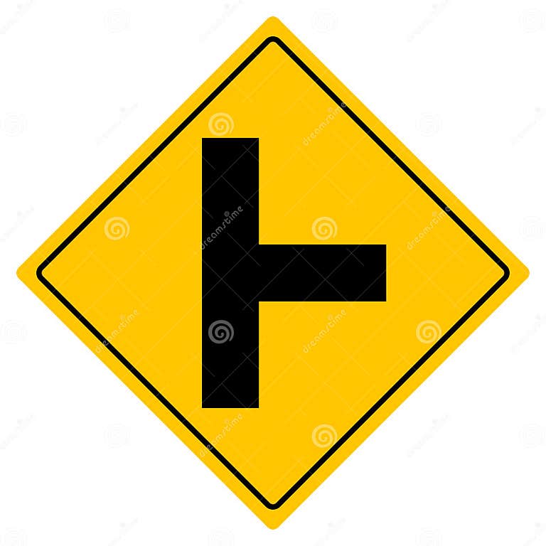 Side road right sign stock illustration. Illustration of undefined ...
