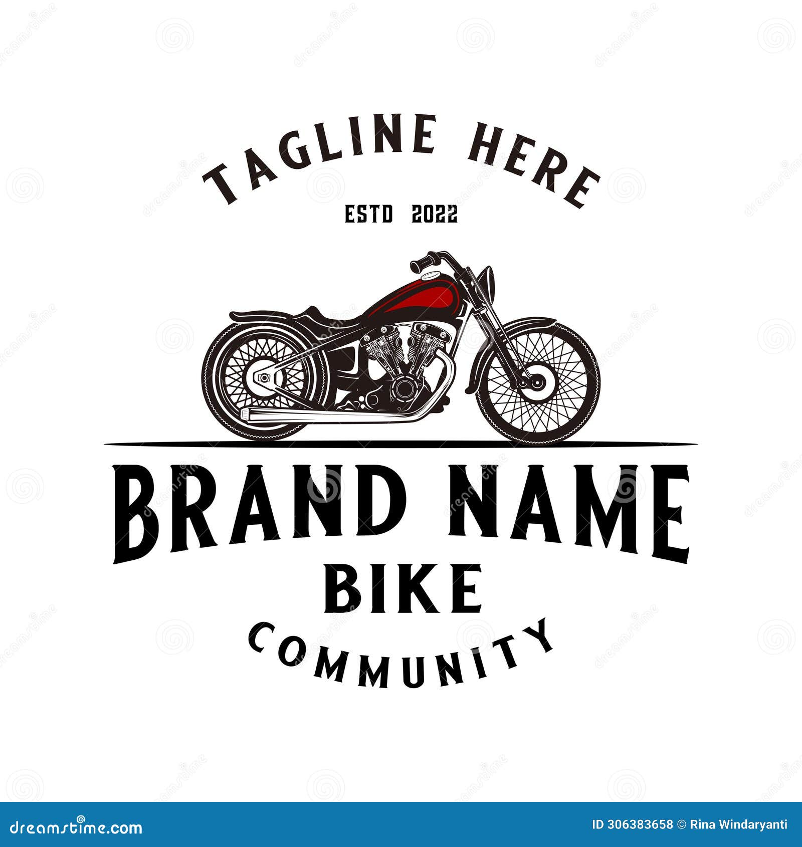 Vector Retro Motorcycle Logo. Stock Vector - Illustration of classic ...