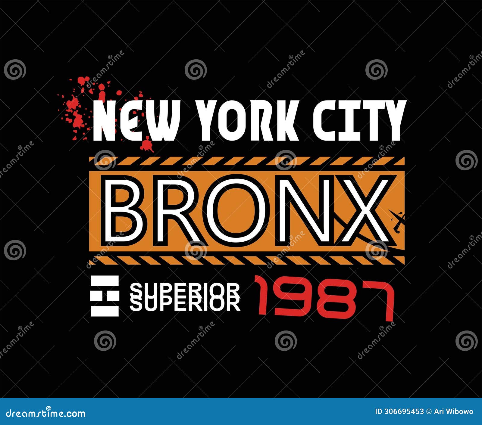 Vector Illustration on the Theme of Bronx in Newyork. Background Stock ...