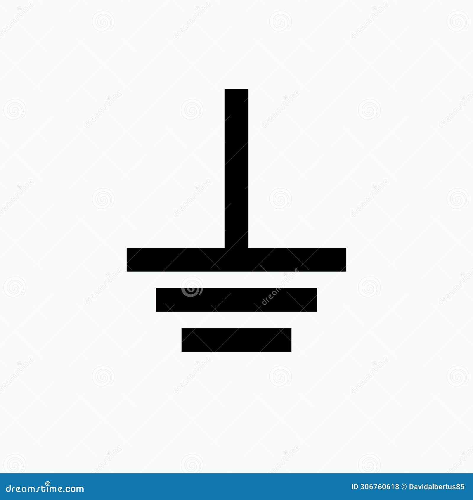 Ground Icon. Symbol of Grounding Lightning or Electrical Current. Basic ...