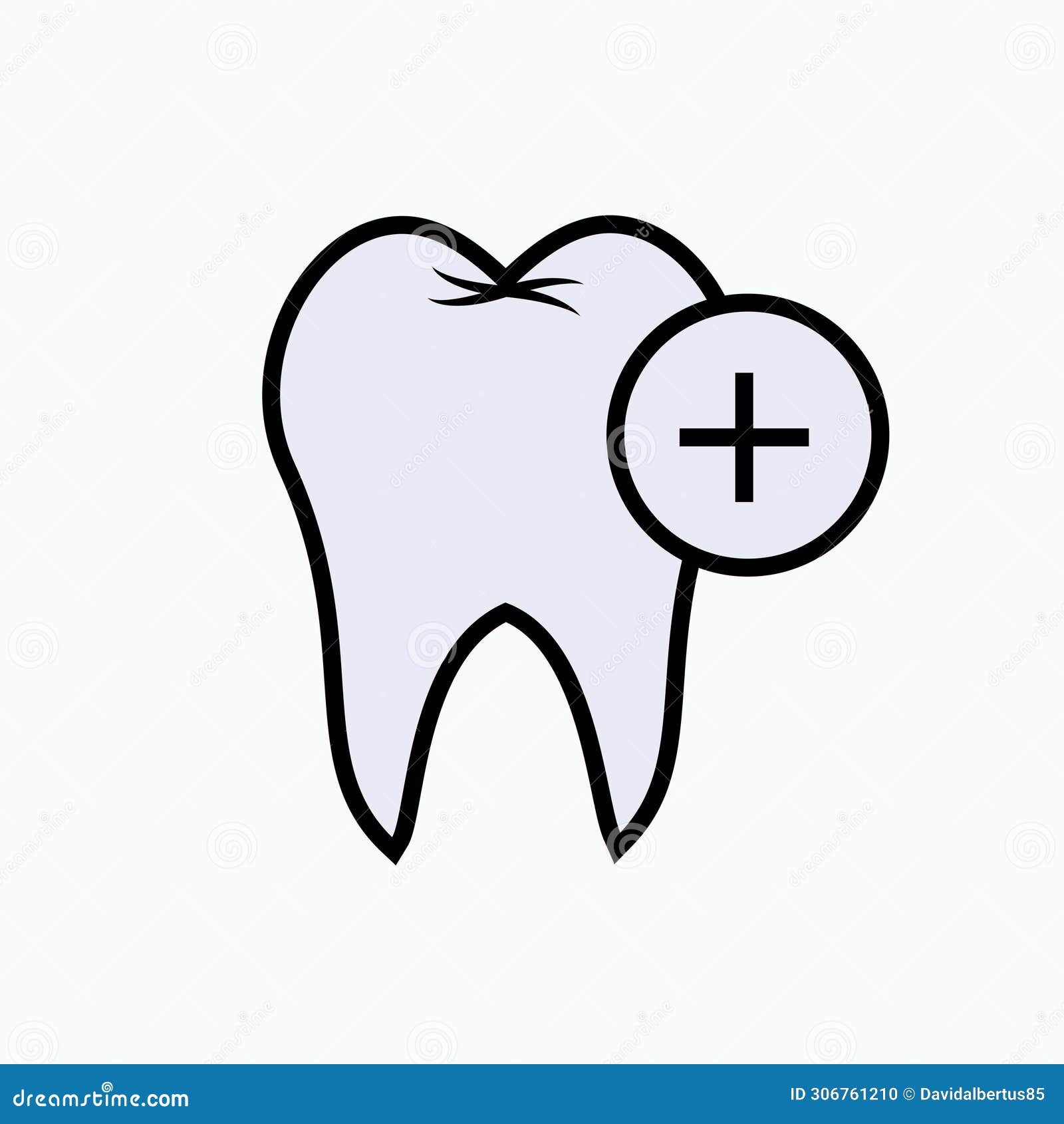 Strong Teeth Icon, Intact Symbol. Basic RGB. Stock Illustration ...