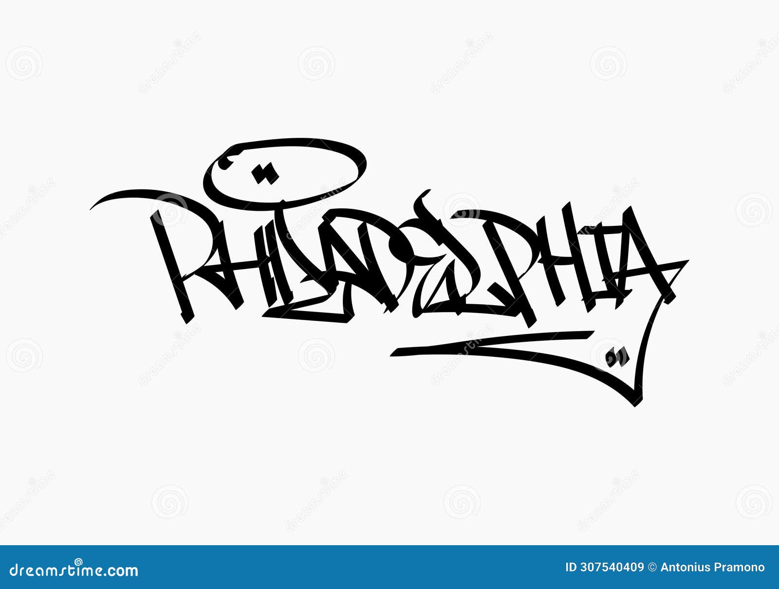 PHILADELPHIA City Graffiti Tag Style Stock Vector - Illustration of ...