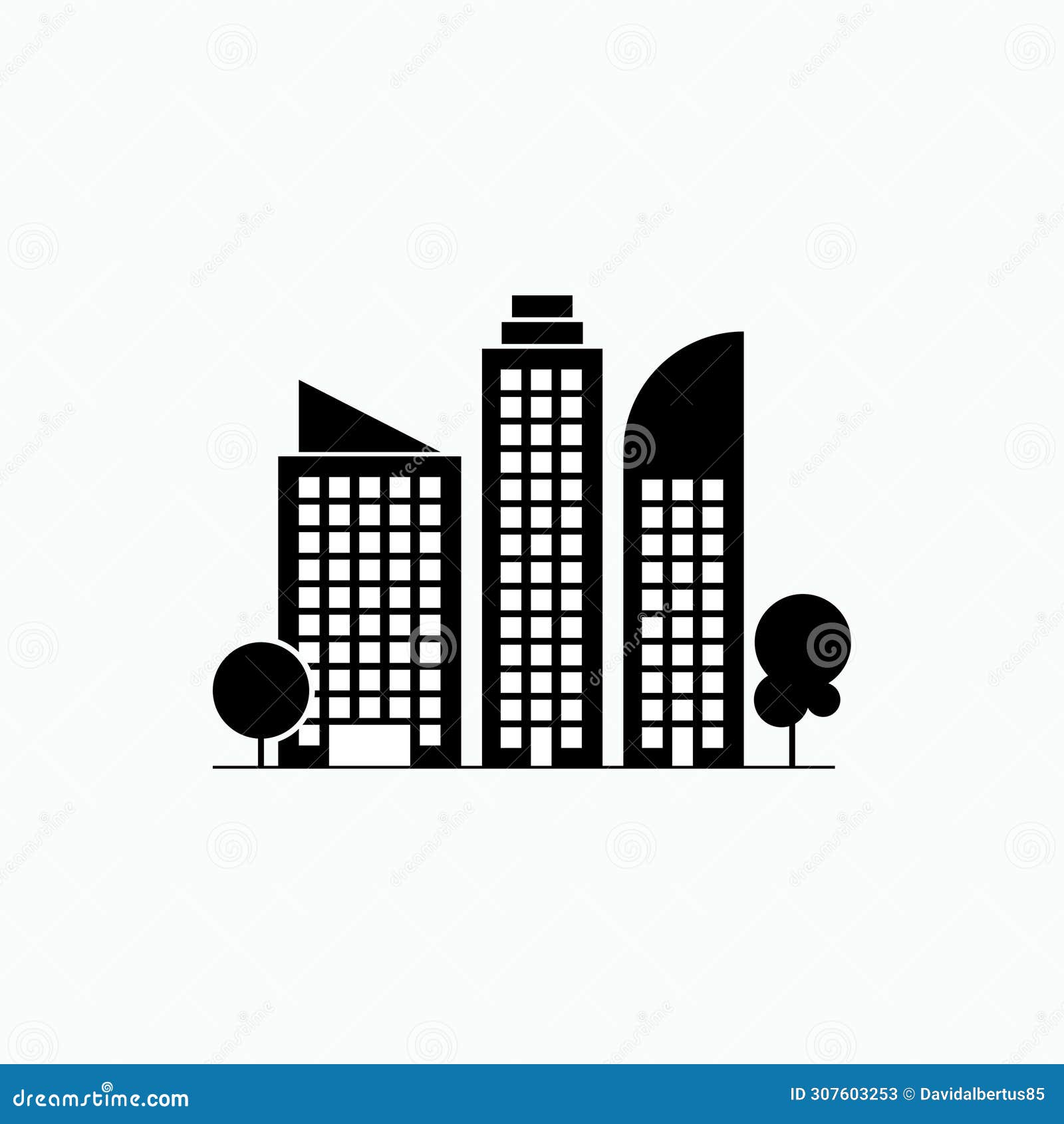 City Icon. Architecture Symbol - Vector. Stock Vector - Illustration of ...