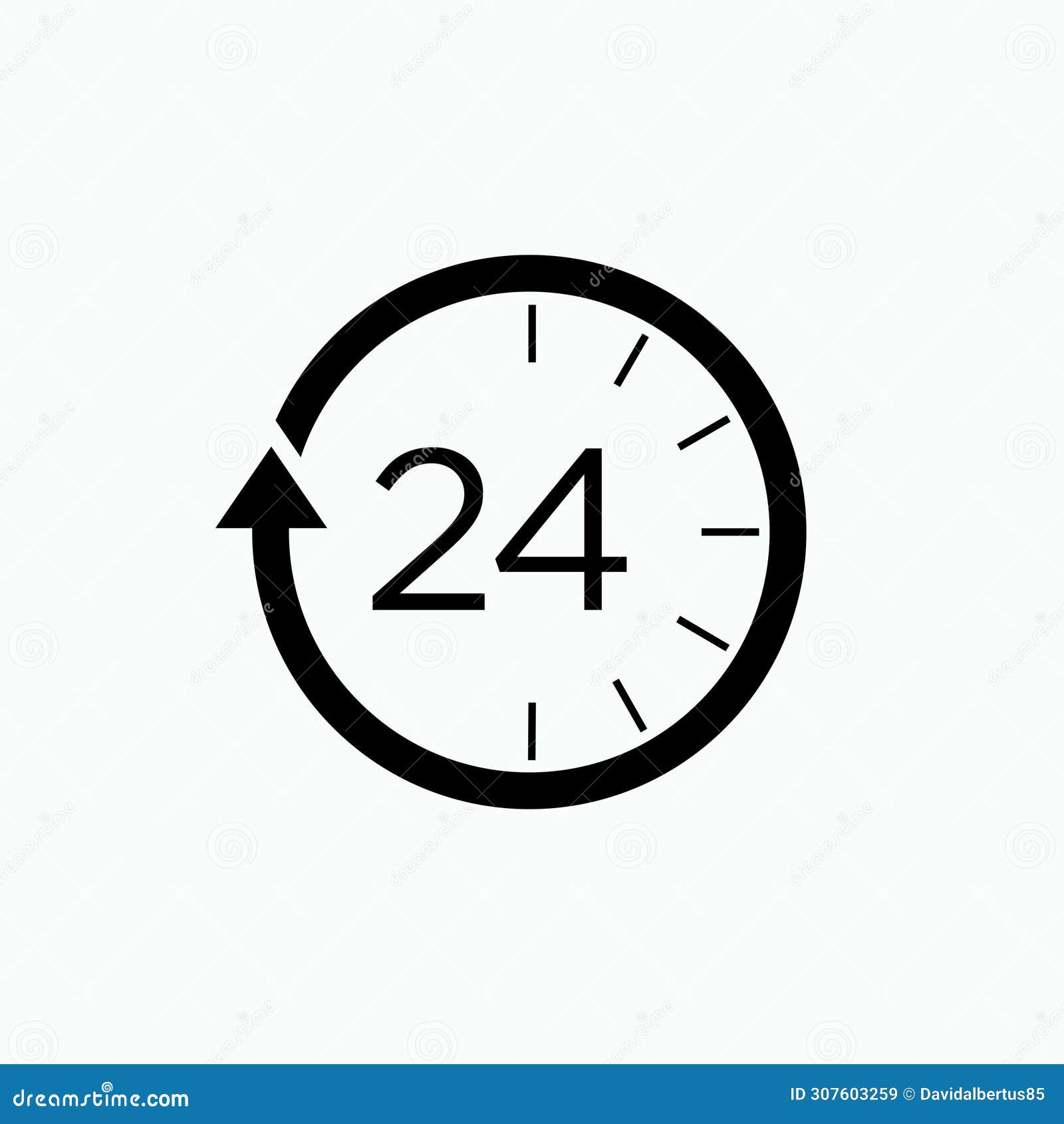 24 Hours Icon. Customer Service Time Symbol - Vector Stock Illustration ...