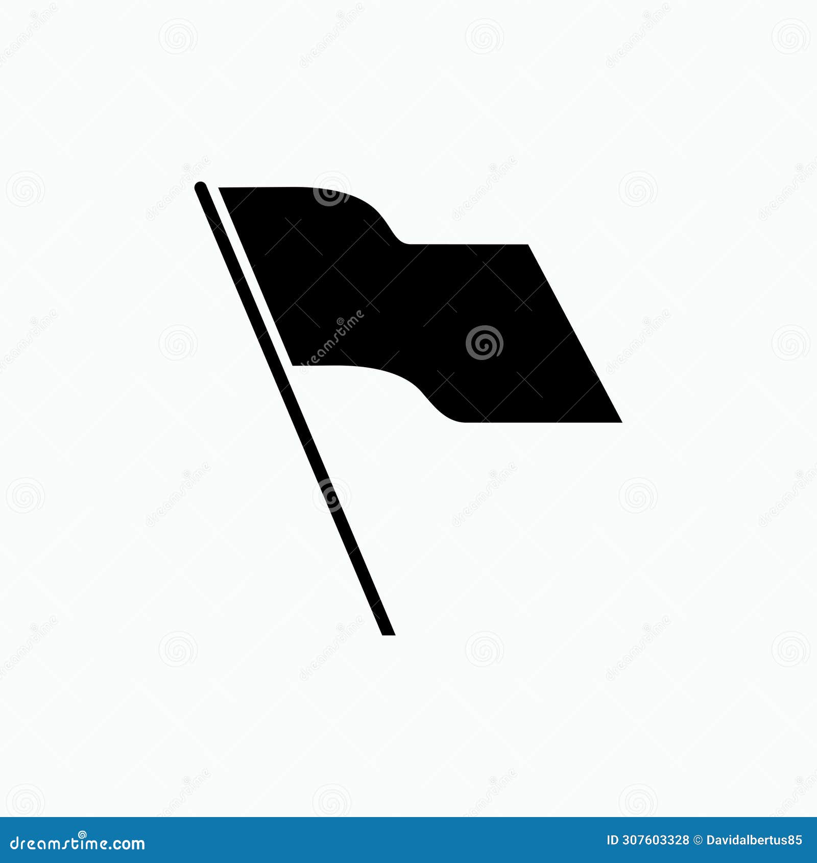 Black Flag Icon. Wind Direction Indicator. Mark Symbol – Vector. Stock ...
