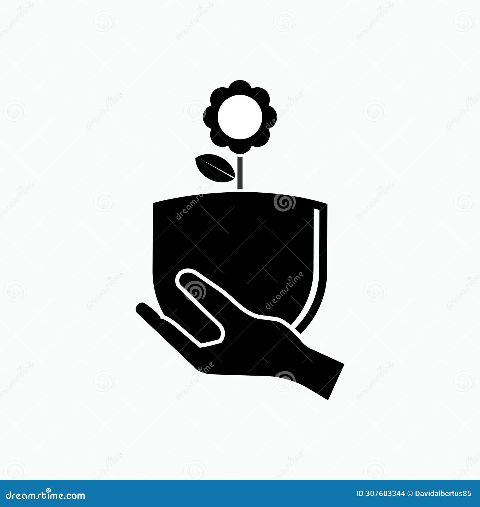 Bring Plants Icon. Symbol Carrying Pot Vegetation - Vector. Stock ...