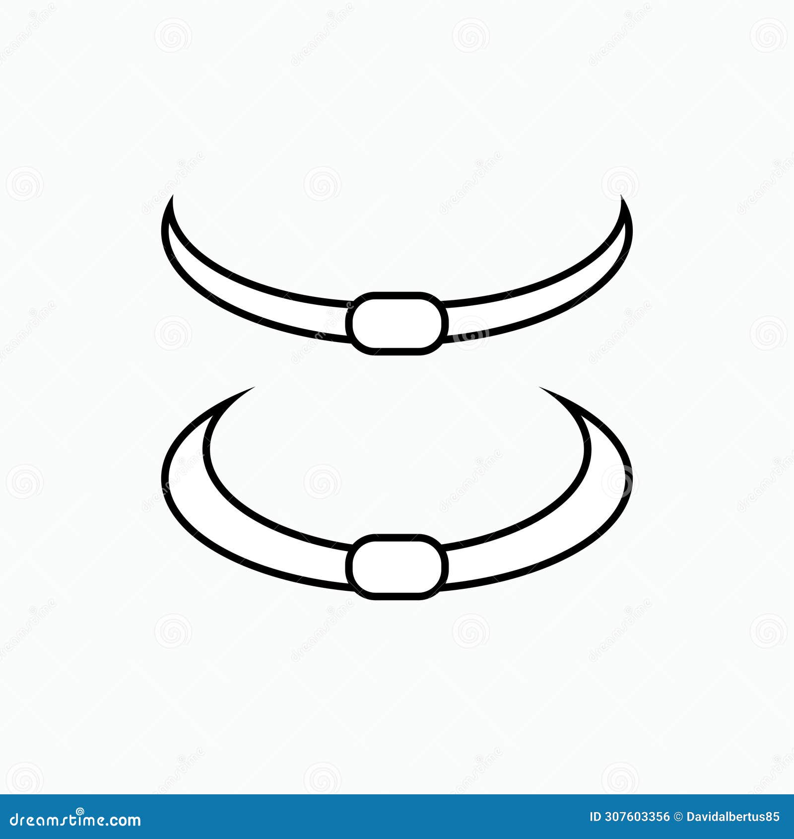 Bull Horn Icon. Cow Head Element Symbol - Vector. Stock Illustration ...