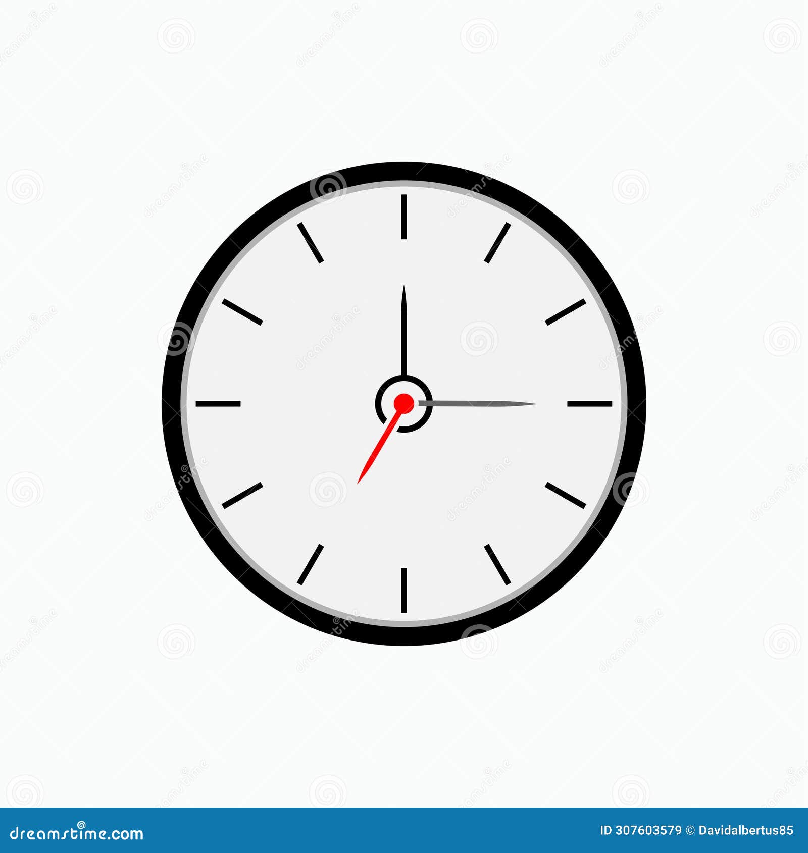 Clock Icon. Time Symbol Vector. Stock Illustration - Illustration of ...