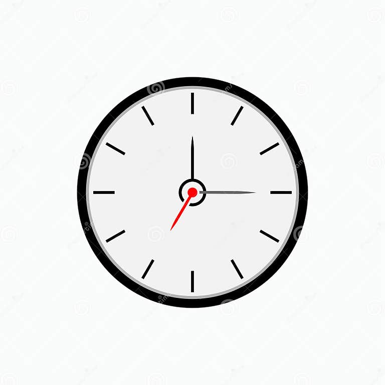 Clock Icon. Time Symbol Vector. Stock Illustration - Illustration of ...